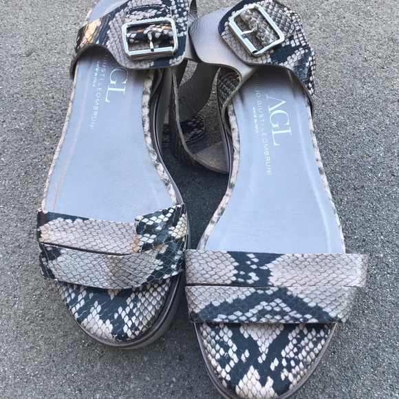 Agl | Shoes | Agl Platform Sandals Snakeskin | Poshmark